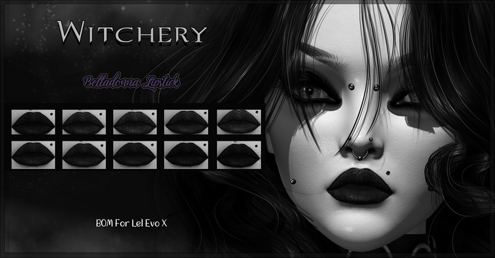 Second Life Marketplace [witchery] Belladonna Lipstick Demo